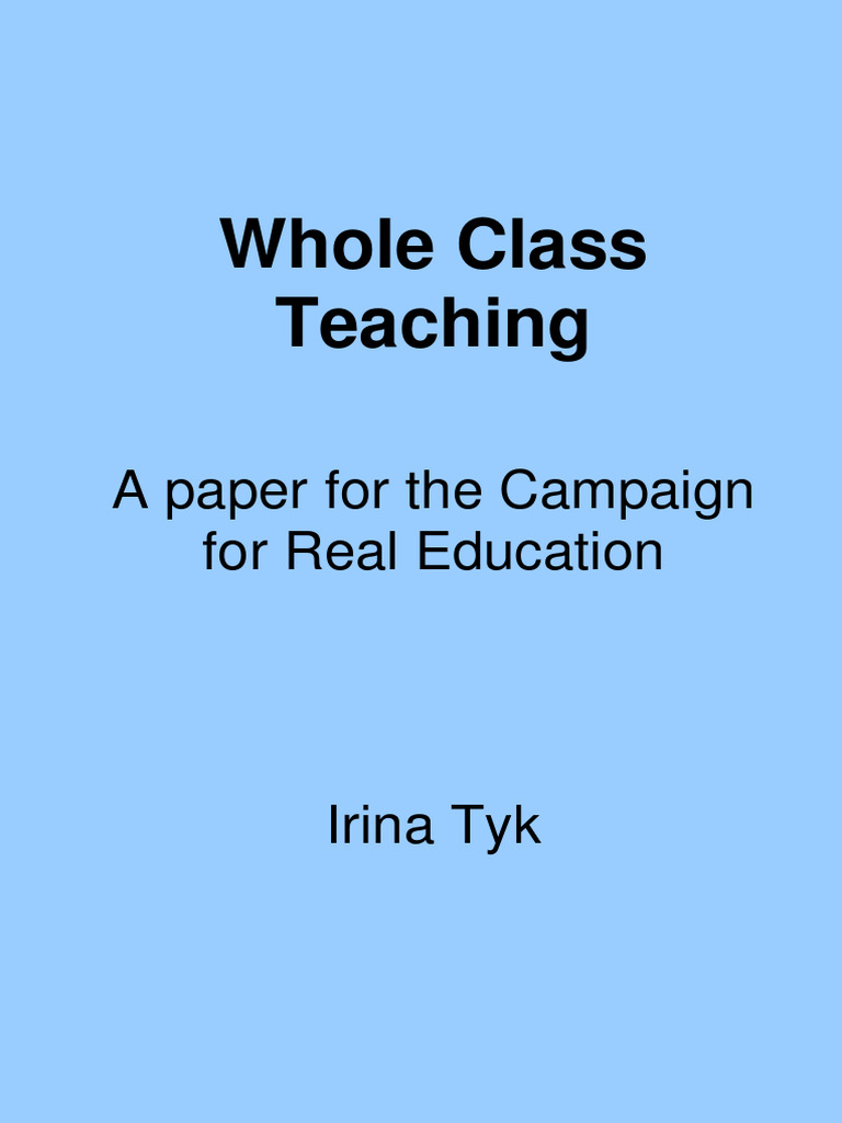 CRE Whole Class Teaching | Download Free PDF | Teachers | Thought