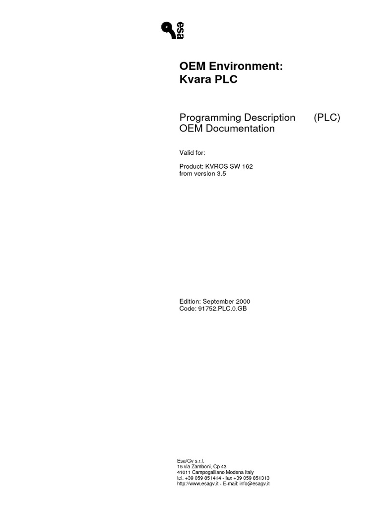 KVARA 6 MAUAL 752plc0gb | PDF | Programmable Logic Controller | Variable (Computer Science)