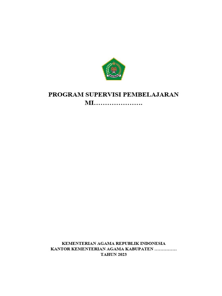 Program Supervisi Pembelajaran | PDF