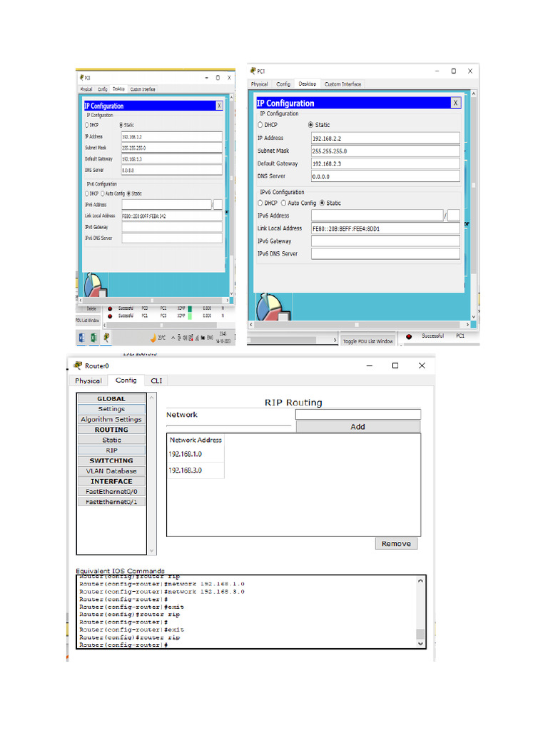 Practical No 5 RIP Configuration Outputs | PDF