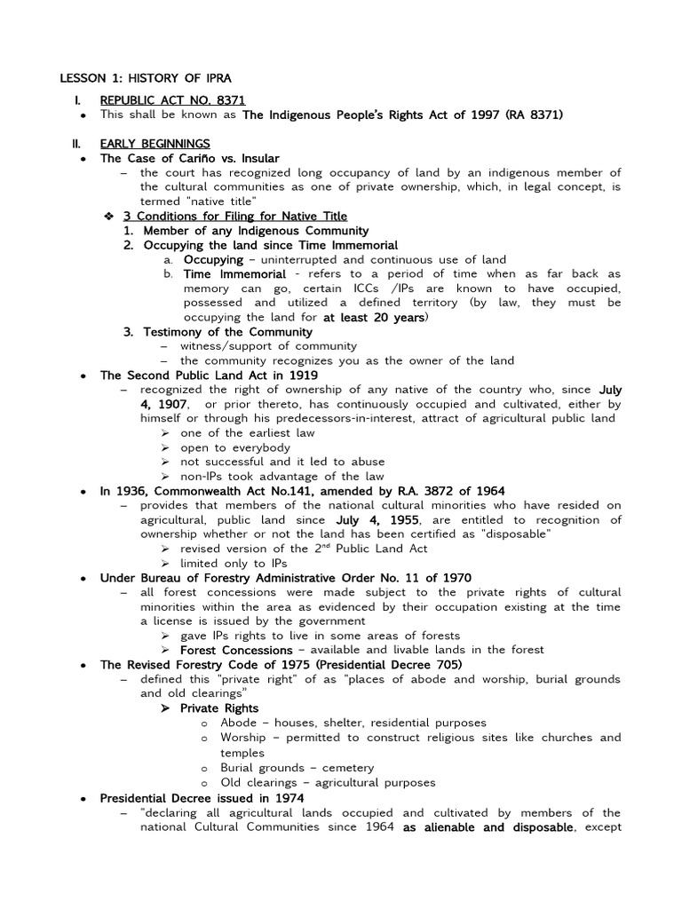 PIC Prelim Reviewer | PDF | Indigenous Peoples | Justice