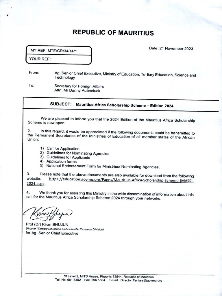 Call Mauritius 2024 | PDF