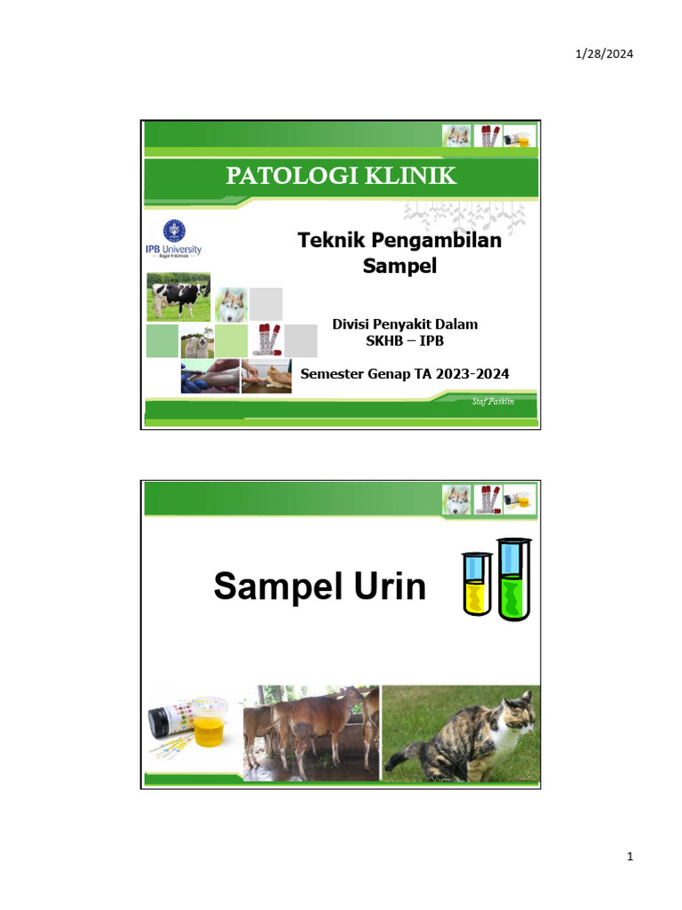 Pendahuluan Praktikum Teknik Koleksi Sampel | PDF