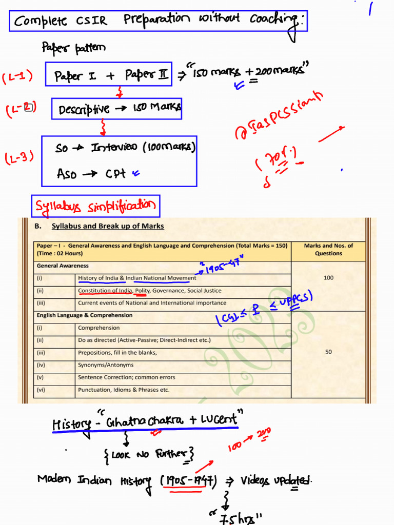 Csir CASE Without Coaching | PDF