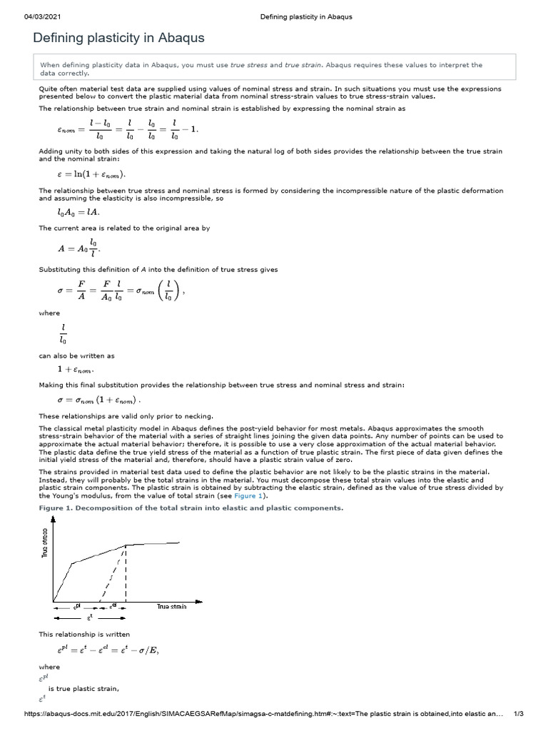 Plasticstrain | PDF | Deformation (Engineering) | Yield (Engineering)