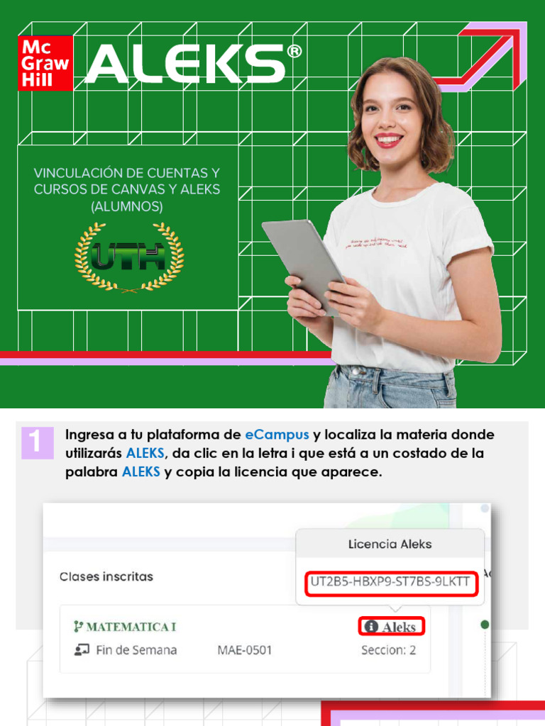 Guia de Registro Aleks-Canvas Alumnos Uth Septiembre23 | PDF