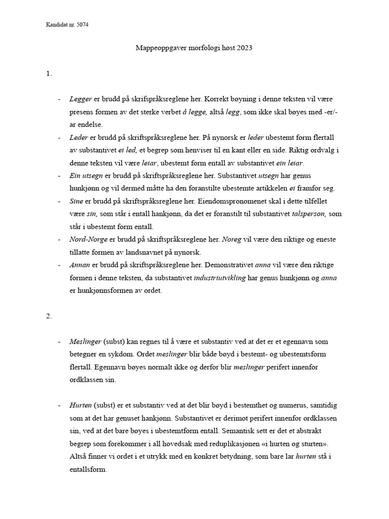 Morfologi Eksamen | PDF