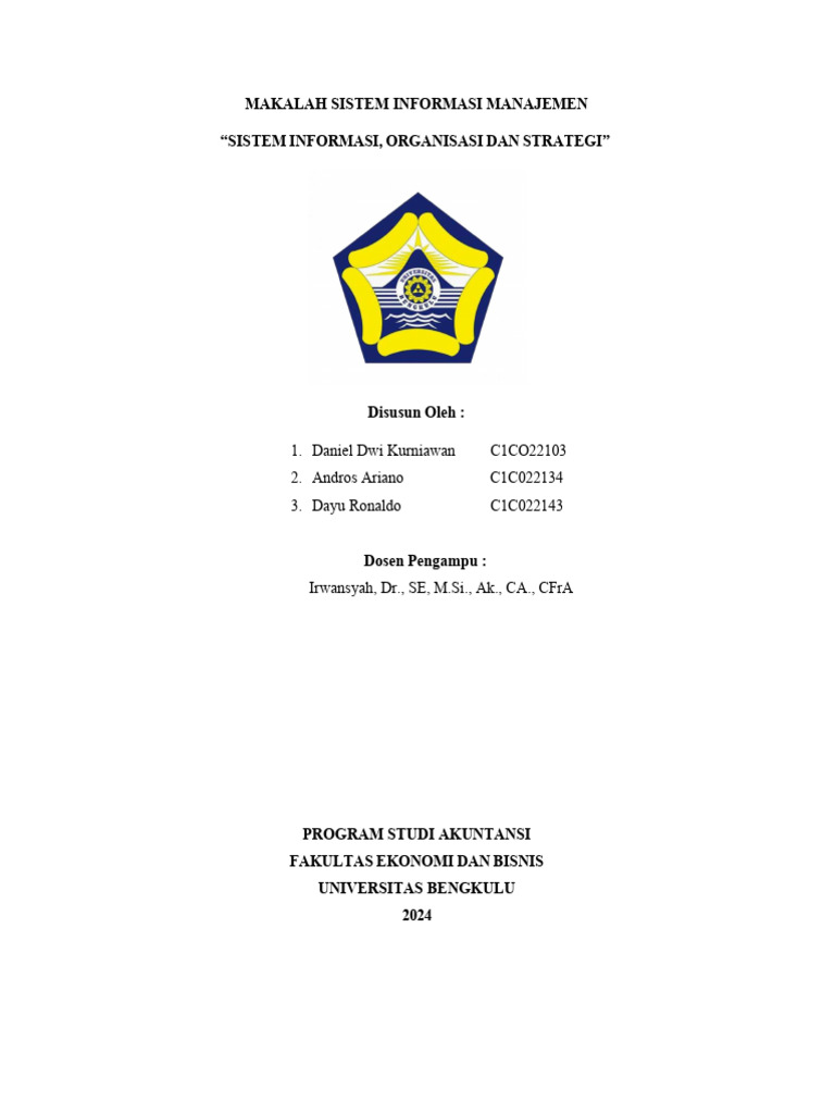 Makalah Bab 3 SIM Kelompok 15 | PDF