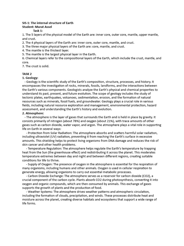 Sis 1 | PDF | Earth Sciences | Earth