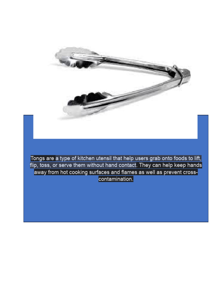 Kitchen Tongs: Uses & Benefits | PDF | Wellness | Lifestyle