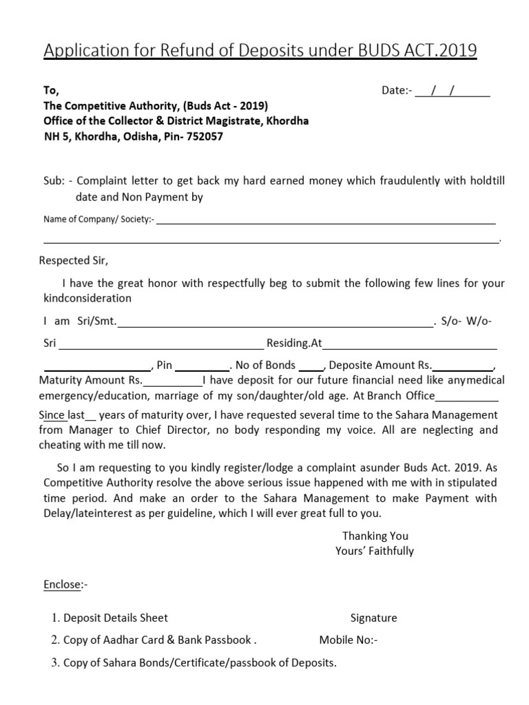 KH Buds Act Application | PDF