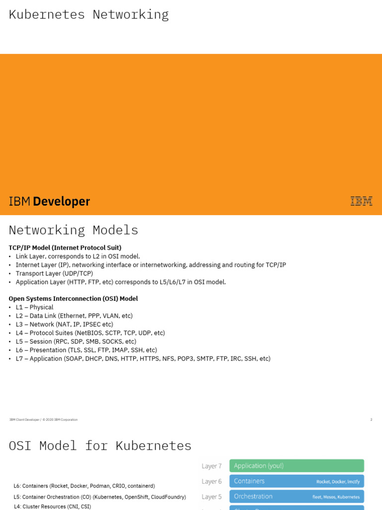 Kubernets Networking | PDF | Computer Network | Internet Protocol Suite
