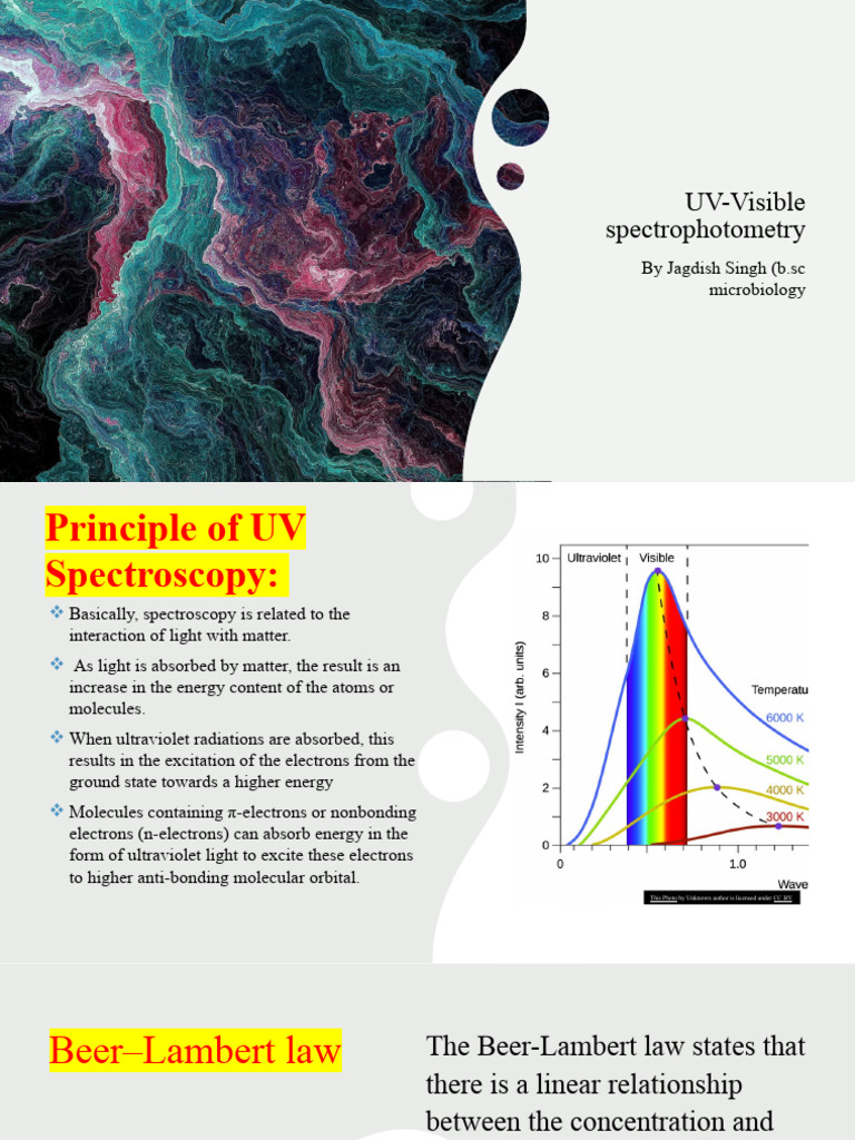 UV-Visible Spectrophotometry | PDF | Ultraviolet–Visible Spectroscopy | Absorption Spectroscopy