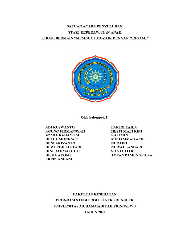 Sap Terapi Bermain Membuat Mozaik Origami | PDF