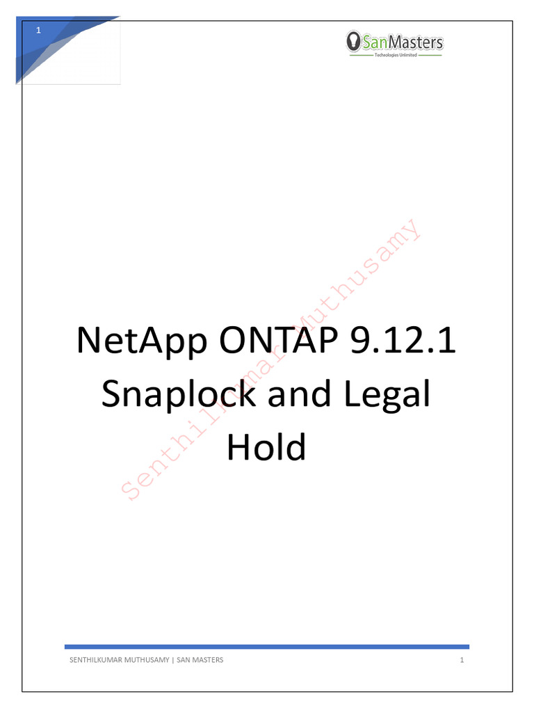 NetApp ONTAP 9.12.1 - Snaplock | PDF | Computer File | Backup