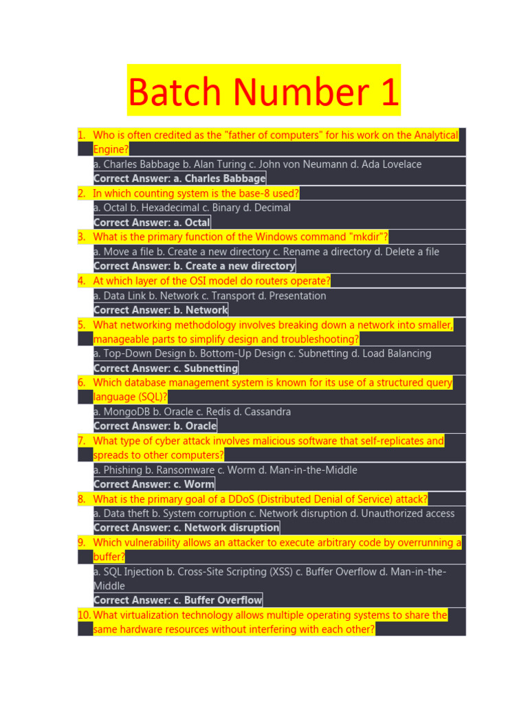 CS 105 Questions | PDF | Computer Network | Cloud Computing