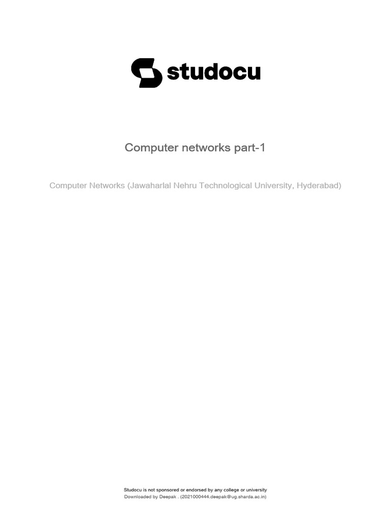 Computer Networks 1 | PDF | Computer Network | Network Switch