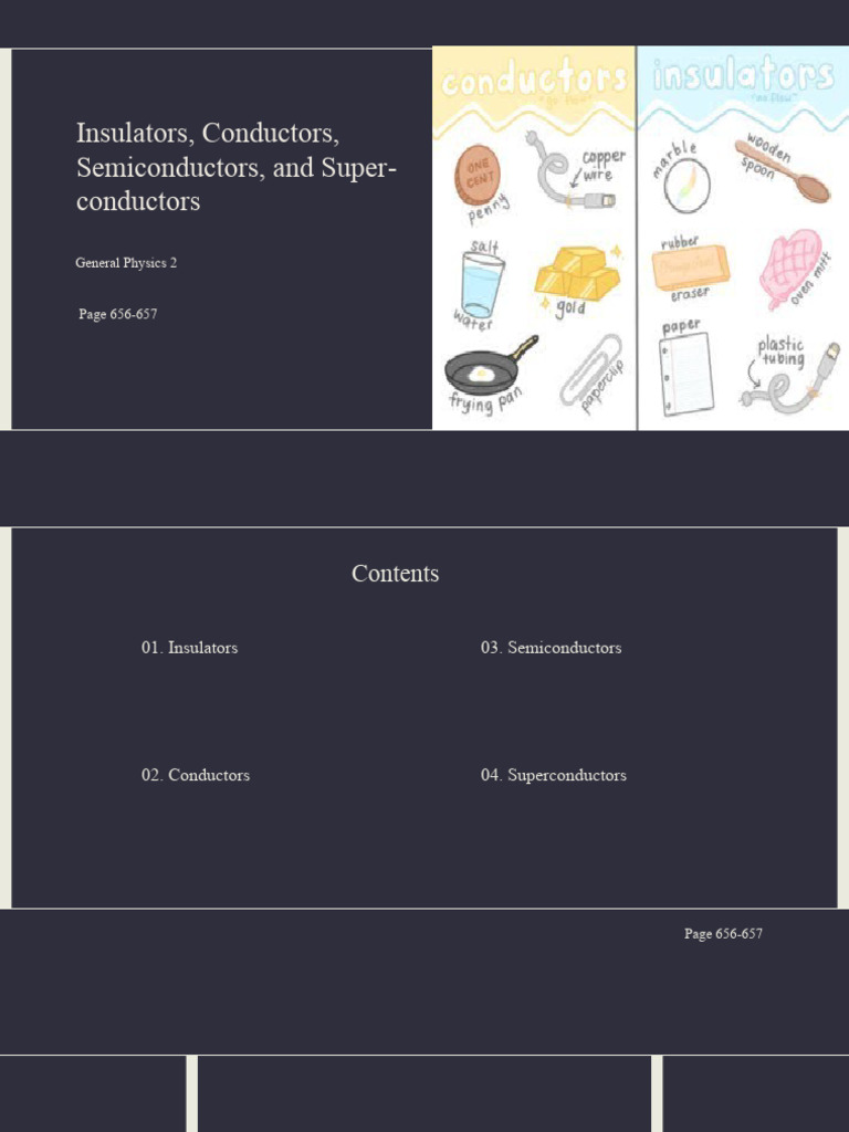 Conductors, Insulator, Semiconductor, and Superconductor | PDF ...