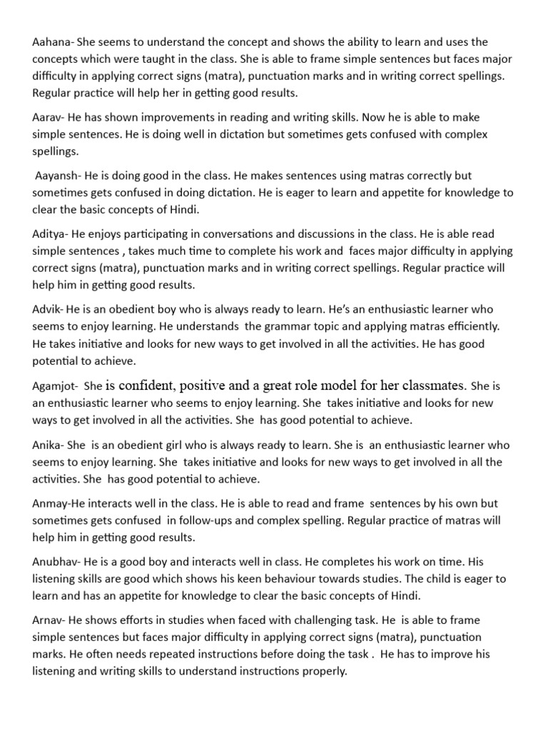 II D Remarks | PDF | Literacy | Learning