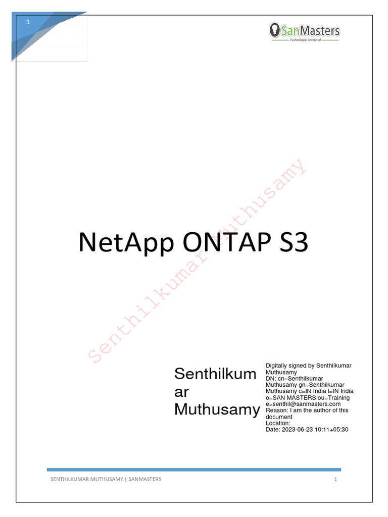 NetApp ONTAP S3 | PDF | Information Retrieval | Distributed Computing Architecture