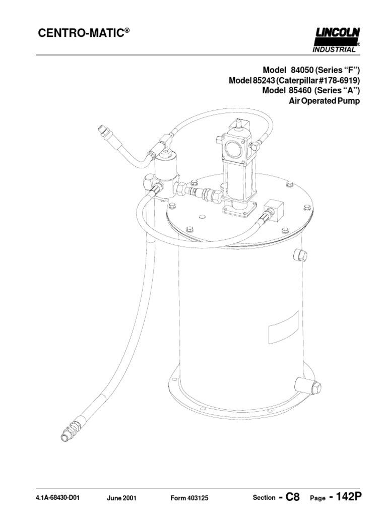 Conexiones Control de Lubricación Lincoln Model 84050 (Series "F ...