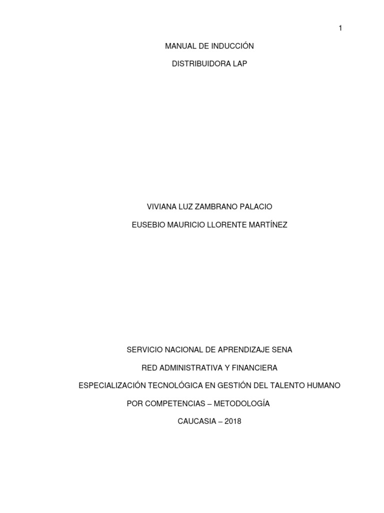 Manual de INDUCCIÓN | PDF | Marketing | Calidad (comercial)