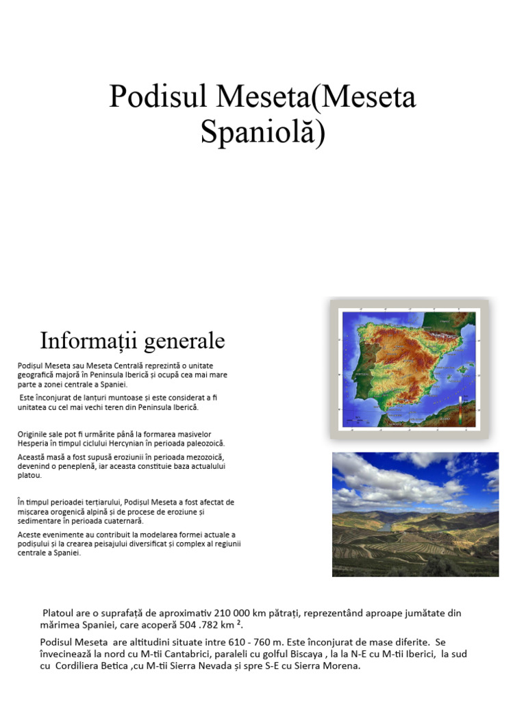 Podisul Meseta (Meseta Spaniolă) | PDF