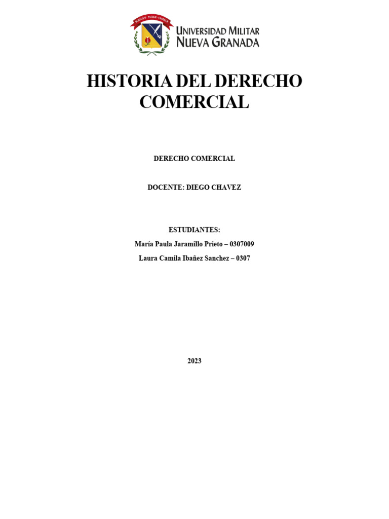 HISTORIA DEL DERECHO COMERCIAL | PDF | Comercio | Economias