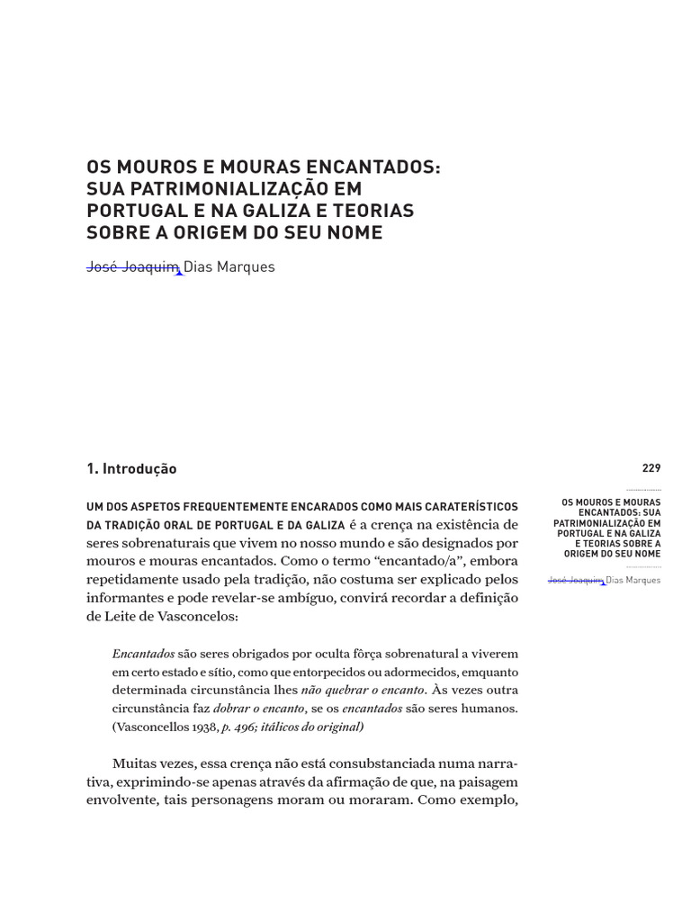Os Mouros e Mouras Encantados Sua Patrim | PDF | Portugal | Romantismo