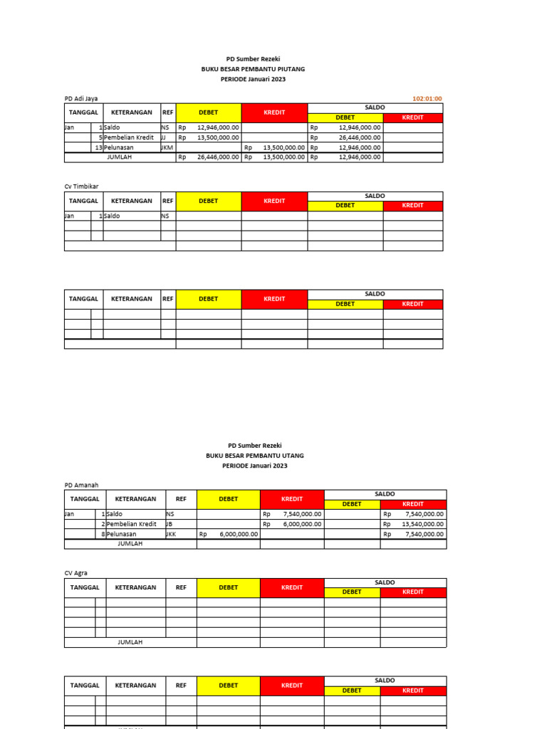 Template Kertas Kerja - 1 | PDF