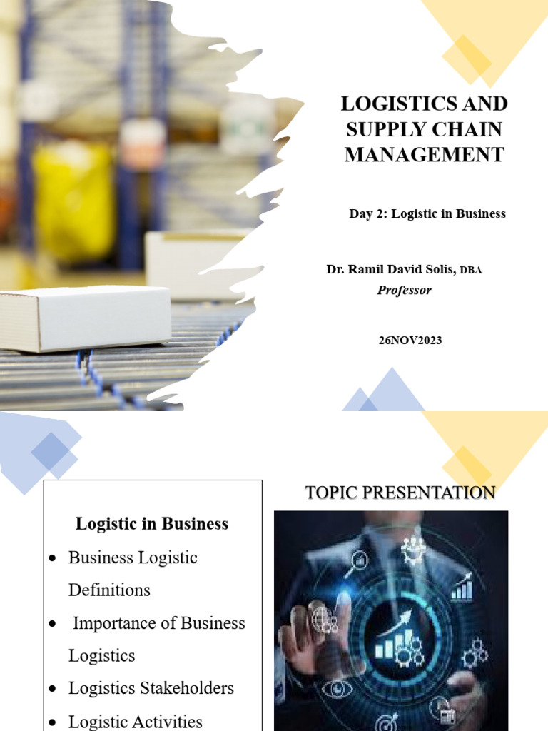 Business Logistics Overview and Importance | PDF | Logistics | Warehouse