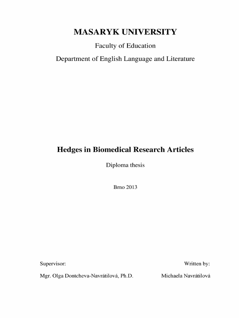 Thesis Hedges | PDF | Adjective | Semantics