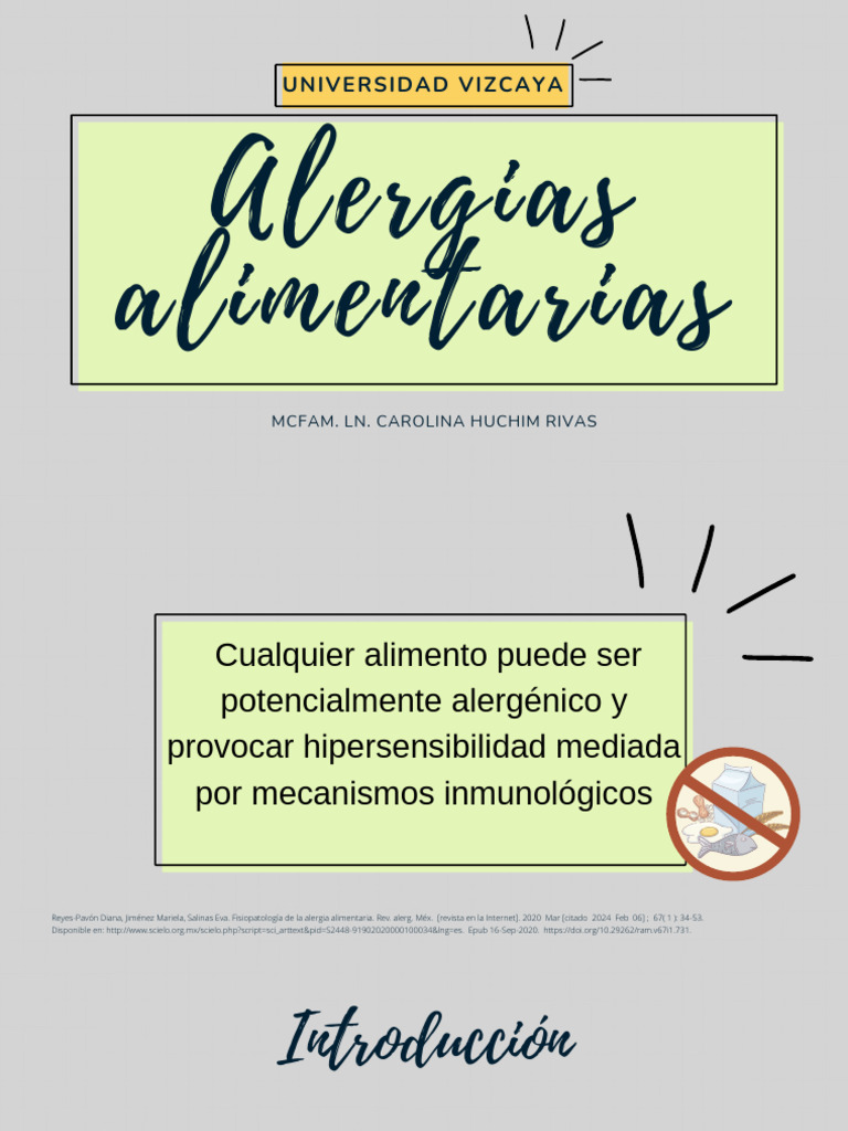 Fisiopatología de Alergias Alimentarias | PDF | Alergia | Alergia a la ...