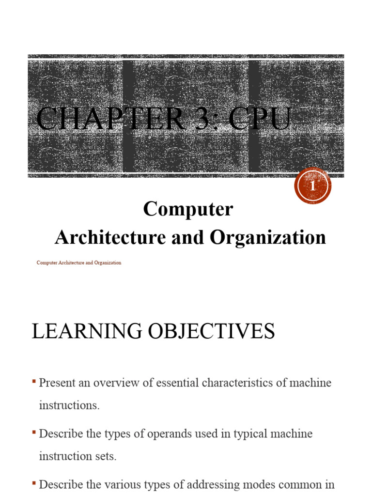 CPU Instruction Set Overview | PDF | Teaching Methods & Materials | Computers