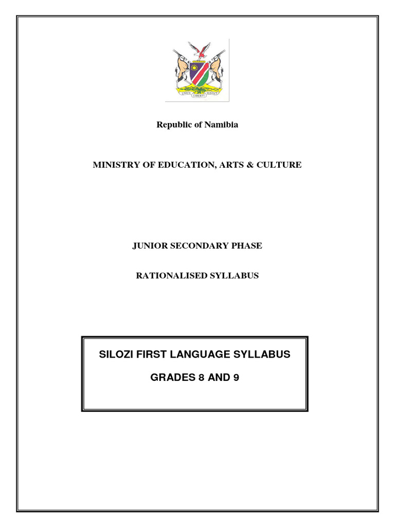 Silozi Language Syllabus Grades 8-9 | PDF