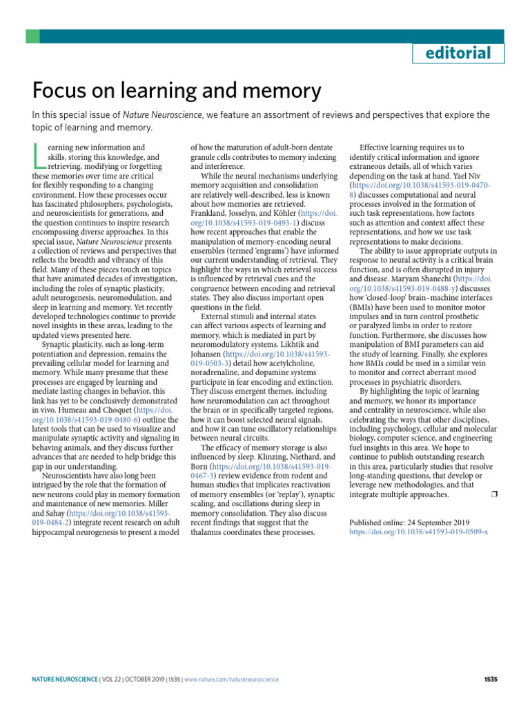 Focus | PDF | Memory | Neuroscience