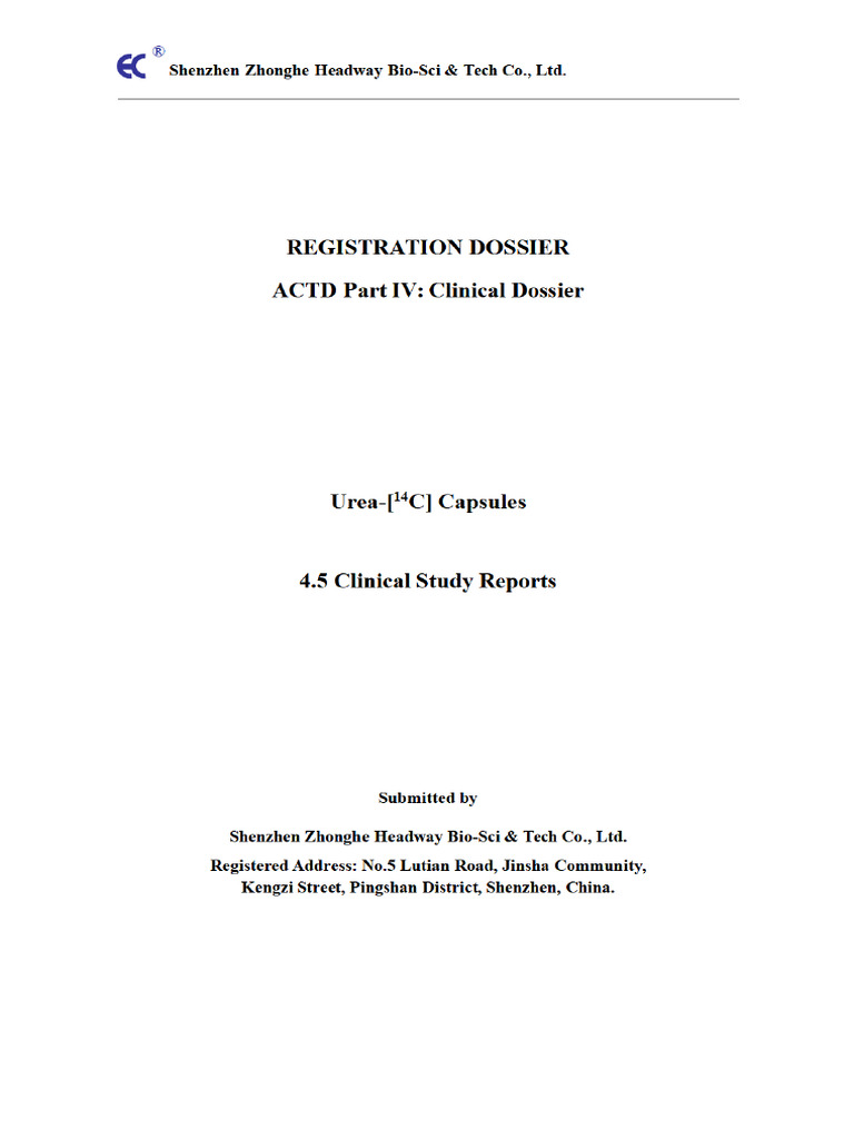 Clinical Study Reports | PDF