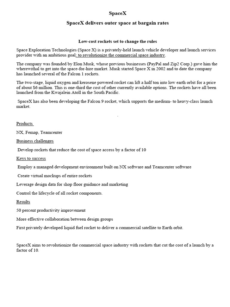 SpaceX Case Study | PDF