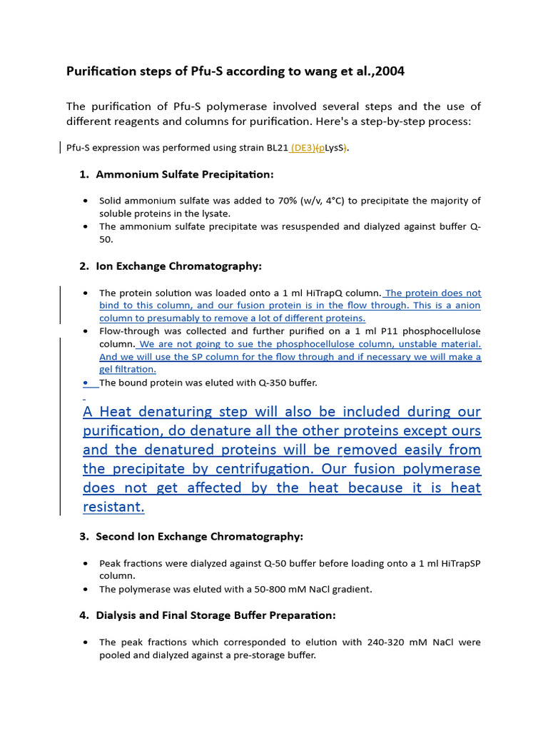 Purificatino of Pfu-S - BM01 | PDF | Protein Purification | Chromatography