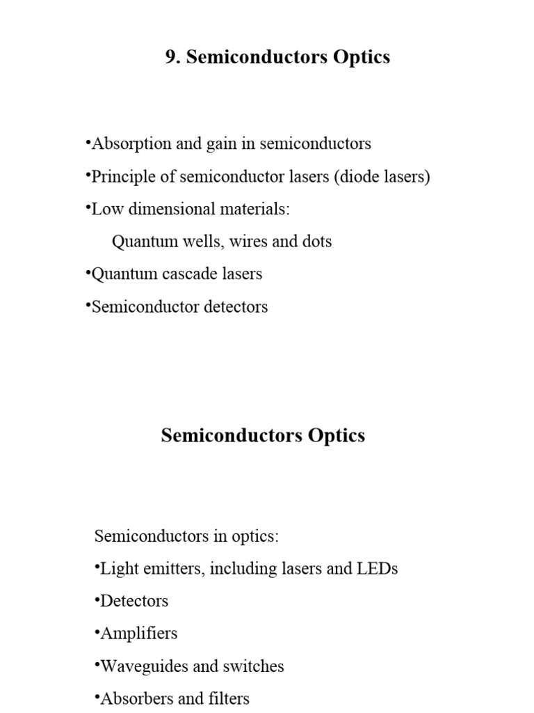 Optical Processes in Semiconductors | PDF | Semiconductors | P–N Junction