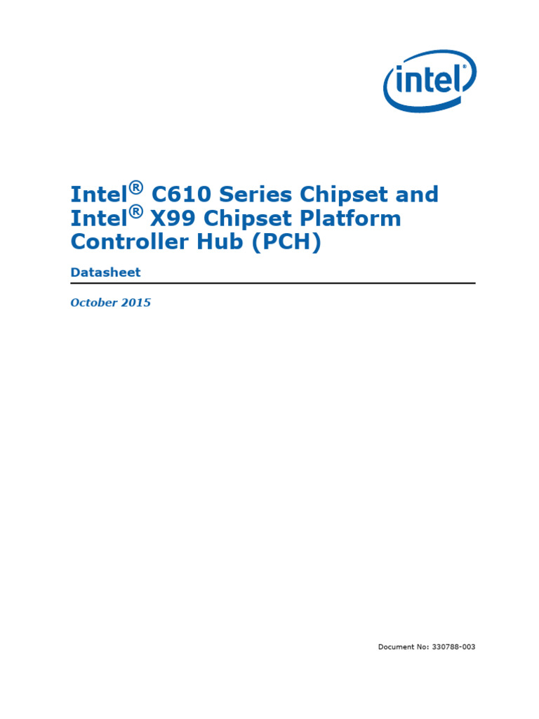 x99-chipset-pch-datasheet | PDF | Usb | Intel