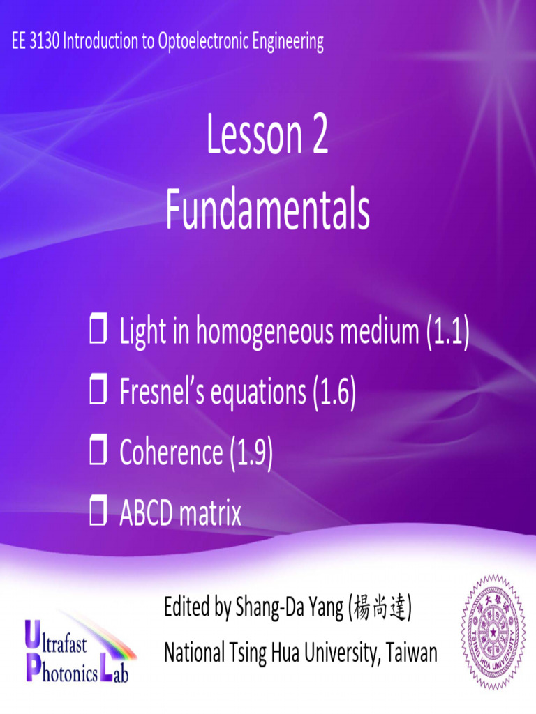 Lesson02 STD | PDF | Coherence (Physics) | Waves
