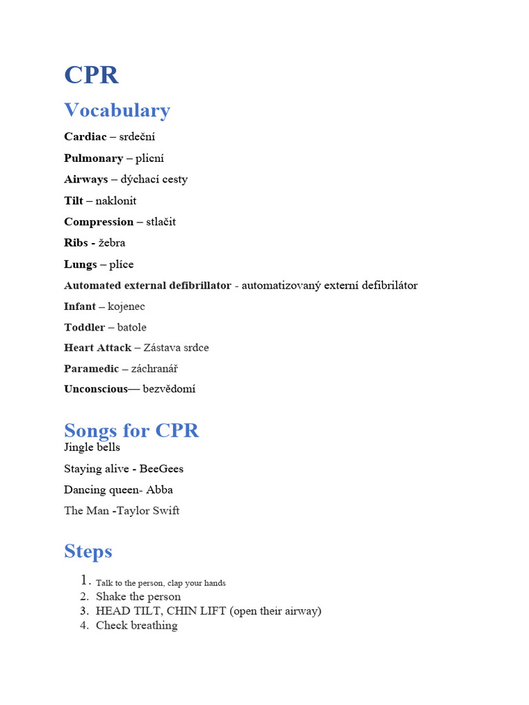 Cpr | PDF