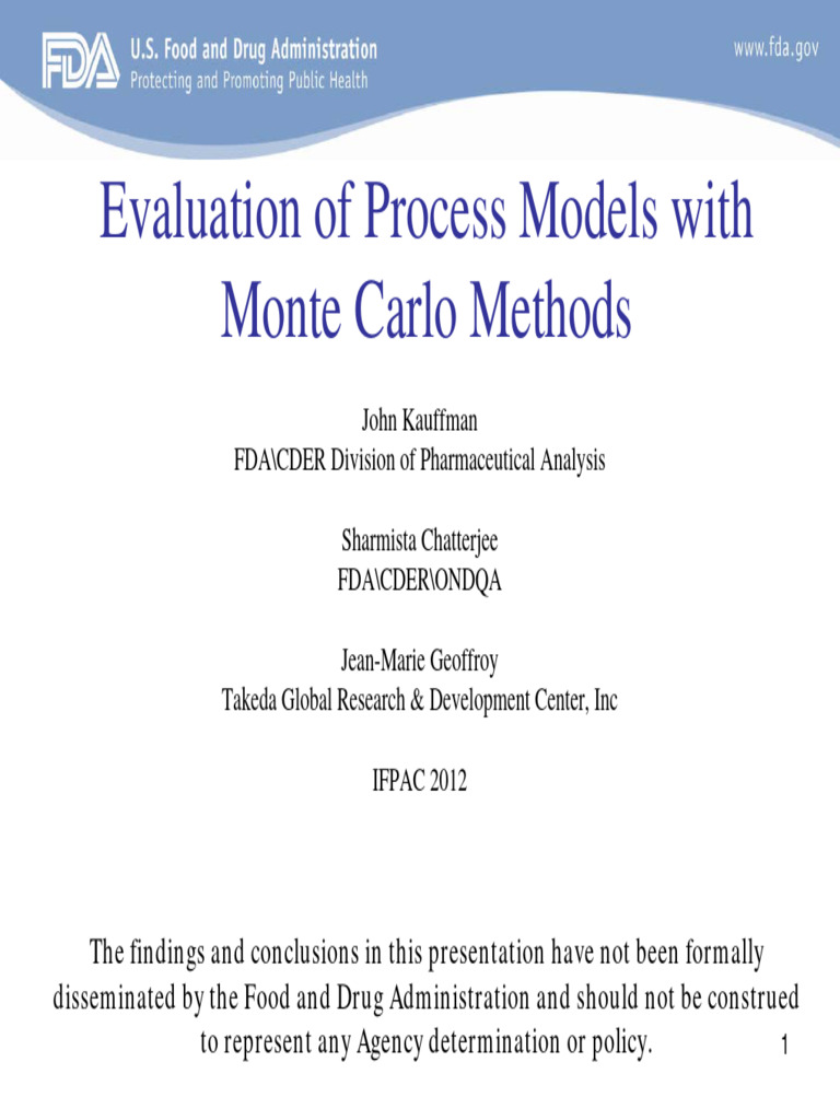 Design Space Process Models With Monte Carlo Simulation | PDF | Ordinary Least Squares | Variance