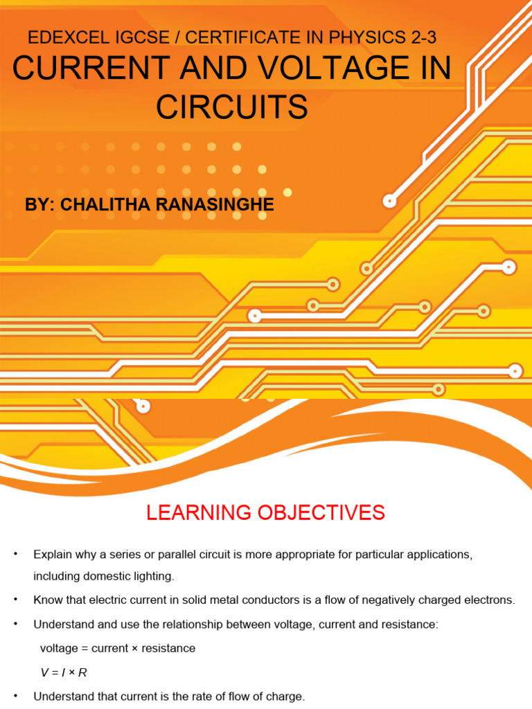 IGCSE Physics: Circuits Basics | PDF | Electrical Resistance And Conductance | Electric Current