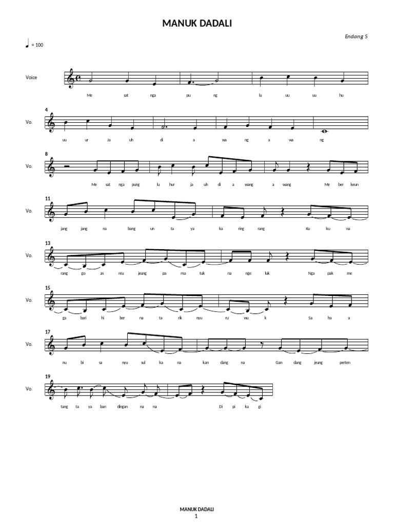 Manuk Dadali | PDF