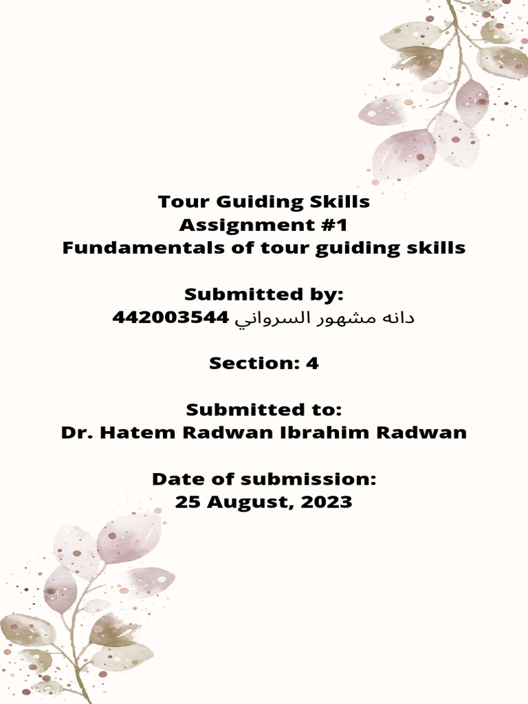 Tour Guide Skills | Download Free PDF | Communication | Storytelling