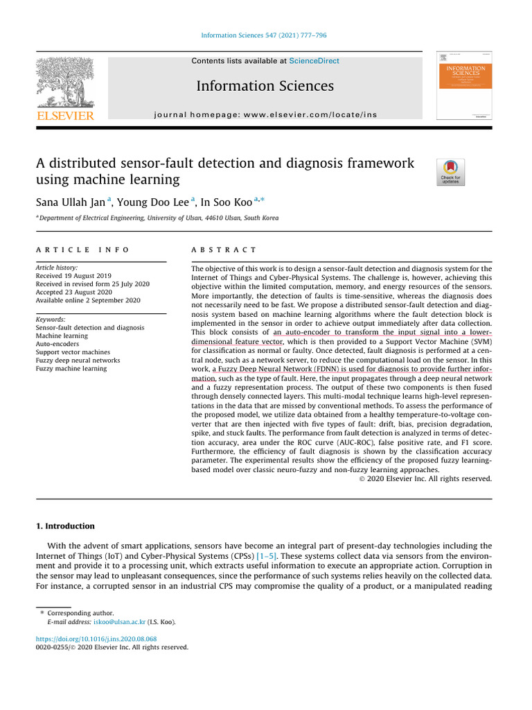 1 s2.0 S0020025520308422 Main | PDF | Artificial Neural Network | Support Vector Machine