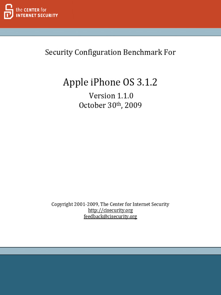 CIS Apple Iphone 3.1.2 Benchmark v1.1.0 | PDF | Virtual Private Network ...