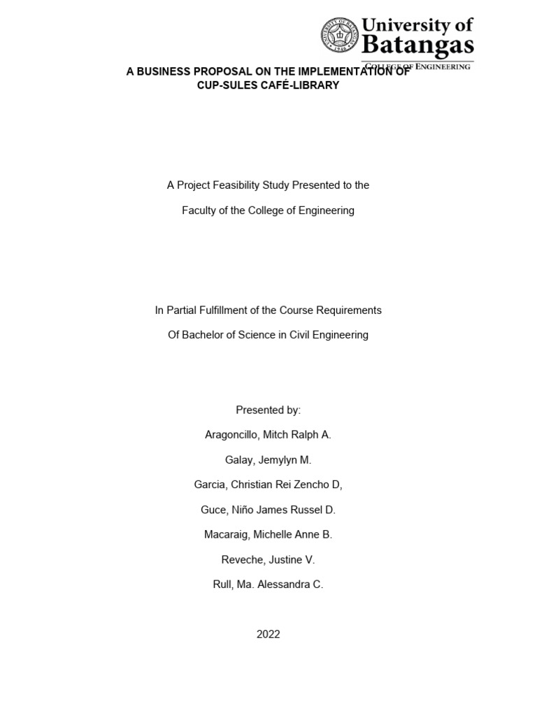 Cup Sules Cafe Library Bsce 2 5 Group 1 Final | PDF | Milkshake | Drink